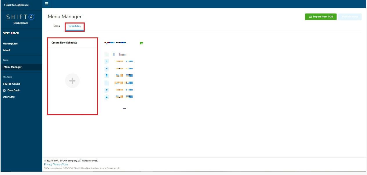 Create a Schedule for SkyTab Menu Manager – Shift4 Knowledge