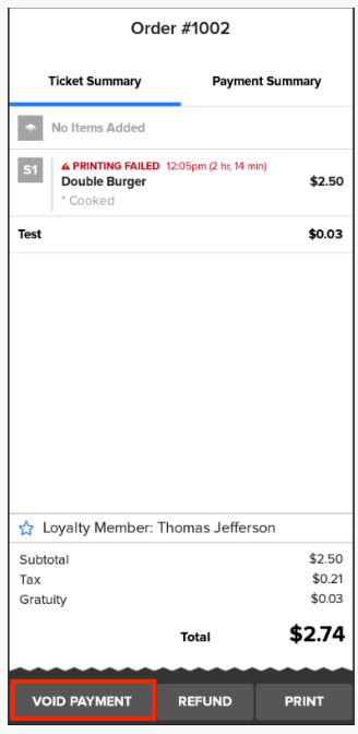 Void a Payment on SkyTab POS – Shift4 Knowledge