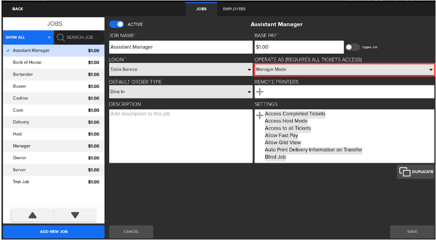 Set Ticket Payment Mode on SkyTab POS – Shift4 Knowledge