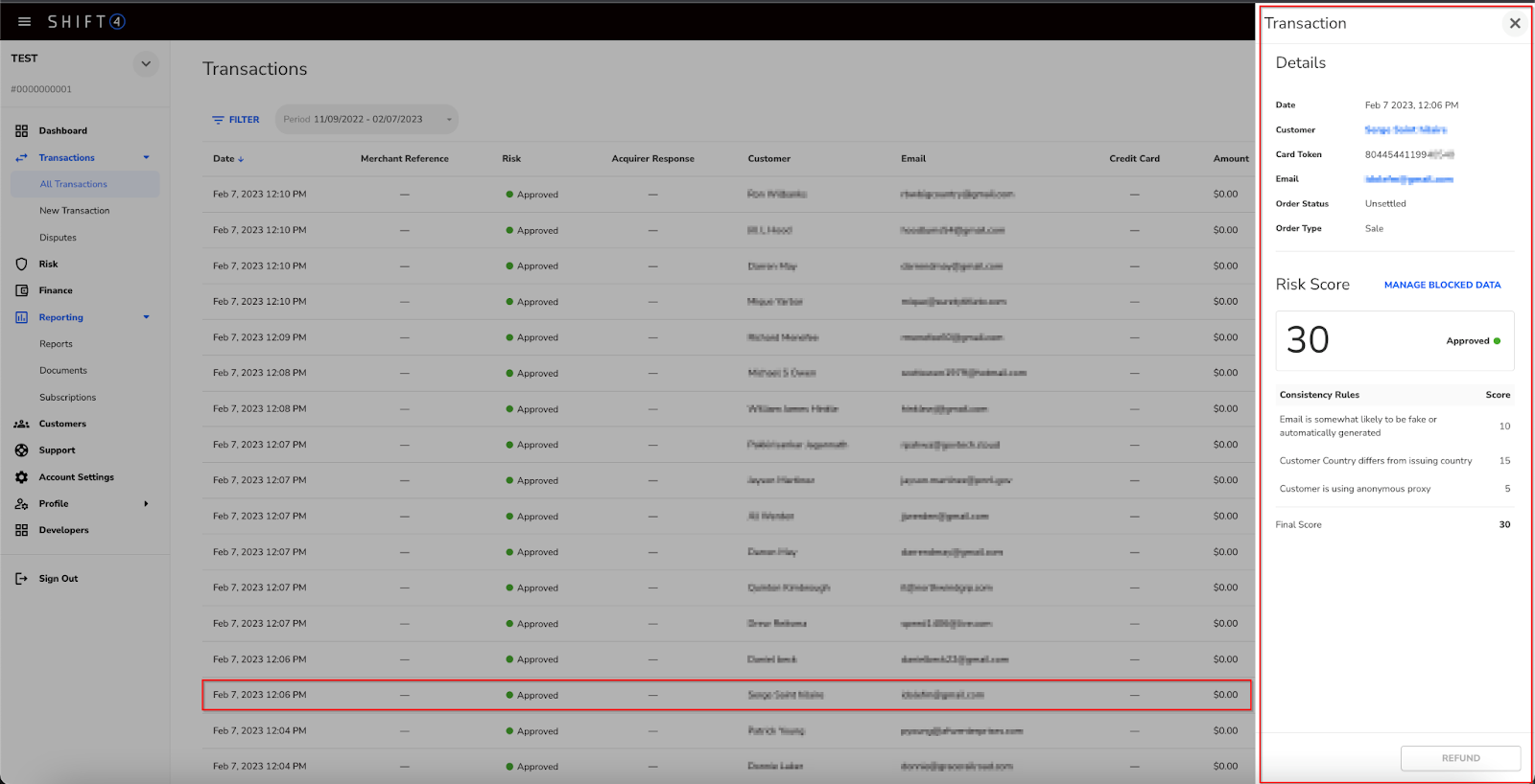 Transactions Page for Online Payments in Lighthouse Business Manager ...