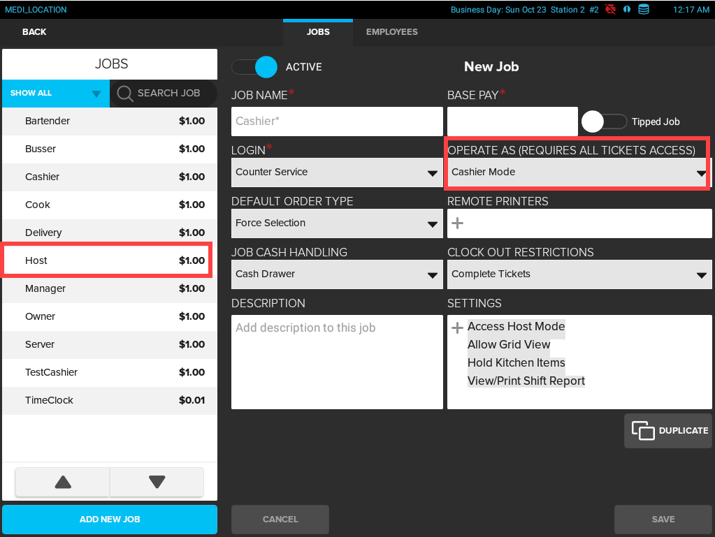 Set Ticket Payment Mode on SkyTab POS – Shift4 Knowledge