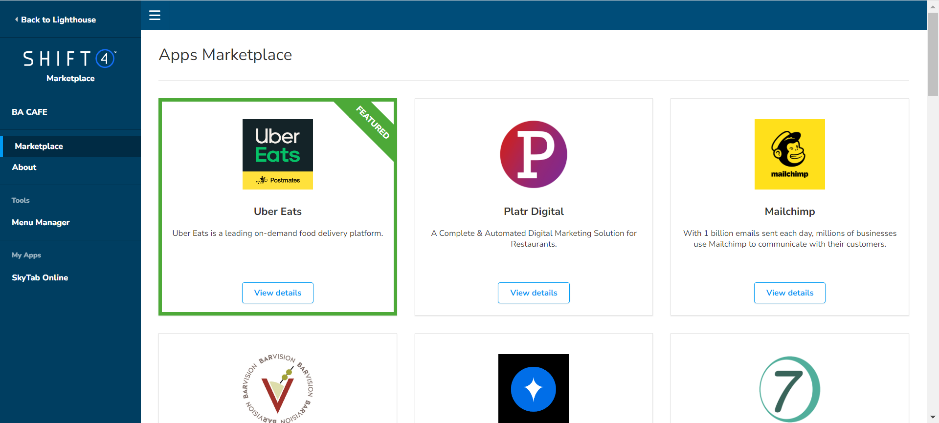 Use Marketplace for SkyTab POS – Shift4 Knowledge