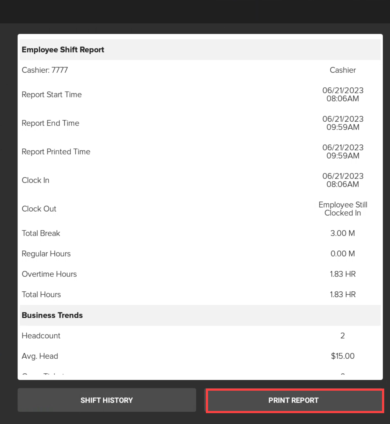 End of Day - Clock Out on SkyTab POS – Shift4 Knowledge