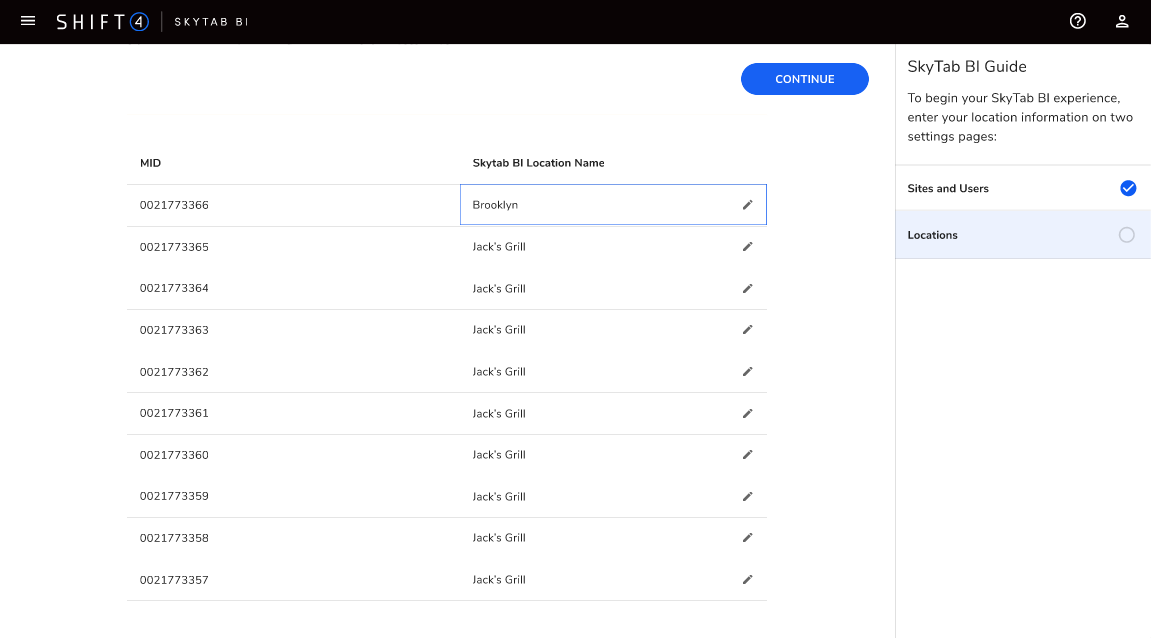 SkyTab Business Intelligence Merchant Quick Setup Guide – Shift4 Knowledge