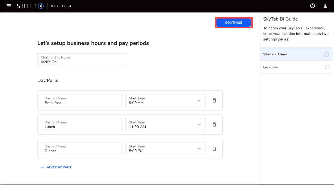 SkyTab Business Intelligence Merchant Quick Setup Guide – Shift4 Knowledge
