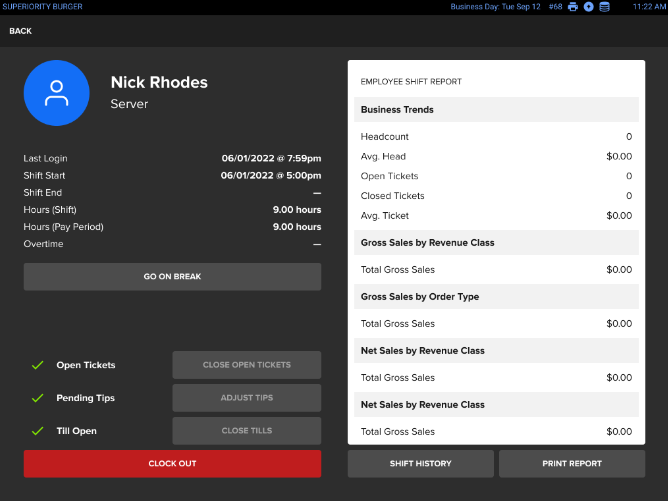 SkyTab POS End of Shift Overview – Shift4 Knowledge