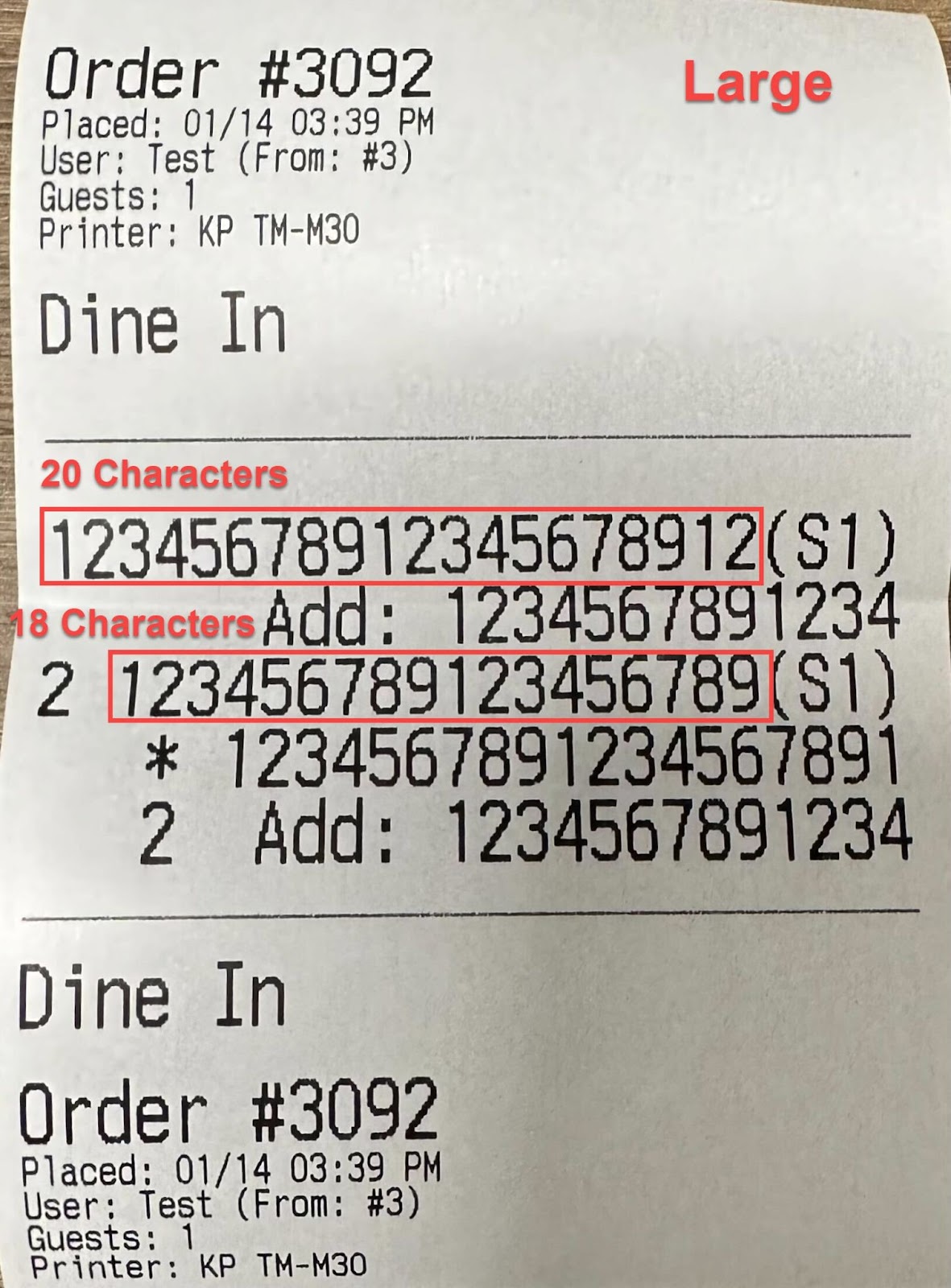 Kitchen / Receipt Printer Character Limit Per Line on SkyTab POS ...