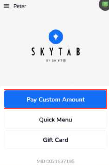 Take a Payment on SkyTab SOLO – Shift4 Knowledge