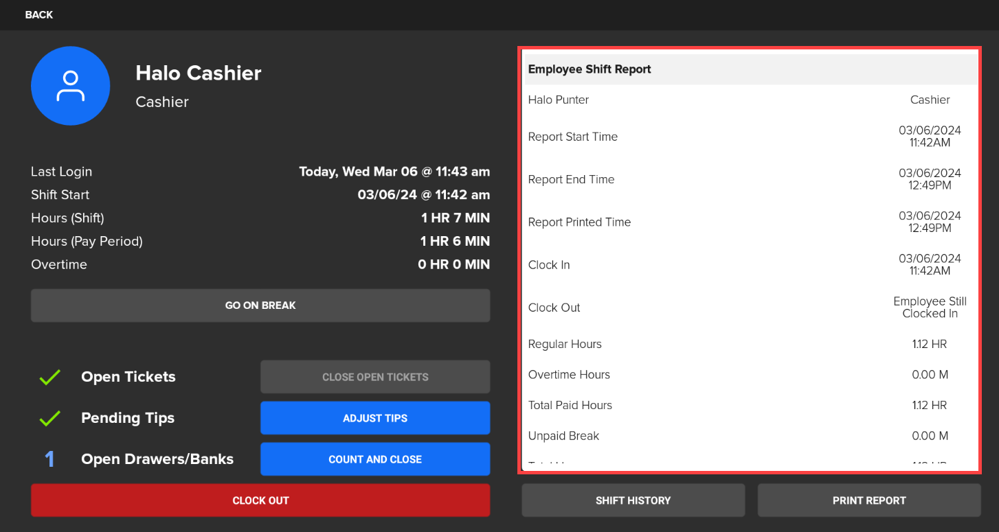 SkyTab POS End of Shift Overview – Shift4 Knowledge