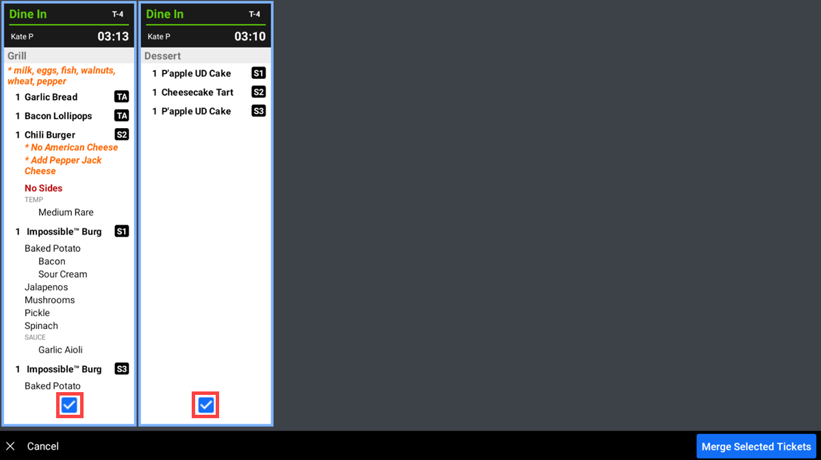 Configure Ticket Merge Preferences for SkyTab KDS – Shift4 Knowledge