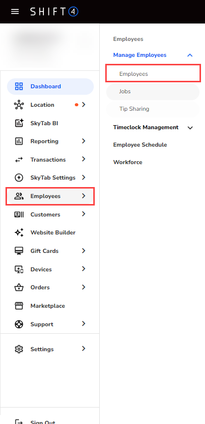 Create or Edit Jobs and Employees in SkyTab Lighthouse Business Manager – Shift4 Knowledge