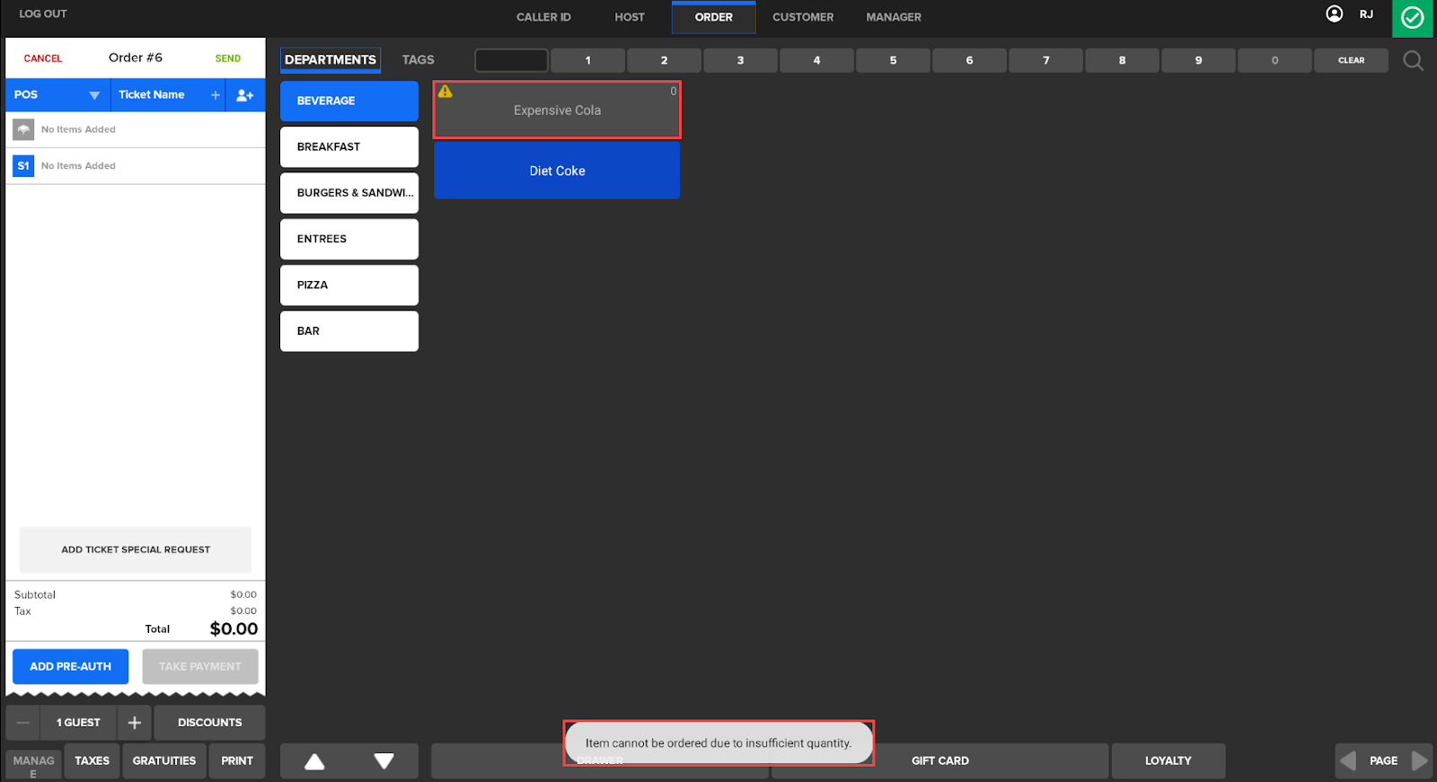 Menu Items on SkyTab POS – Shift4 Knowledge