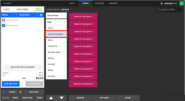 Use Display Groups on an Order for SkyTab POS – Shift4 Knowledge