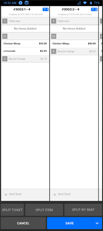 Split Checks on SkyTab Air – Shift4 Knowledge