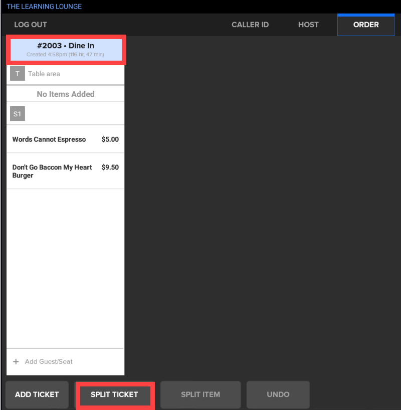 Split a Ticket (Check) on SkyTab POS – Shift4 Knowledge