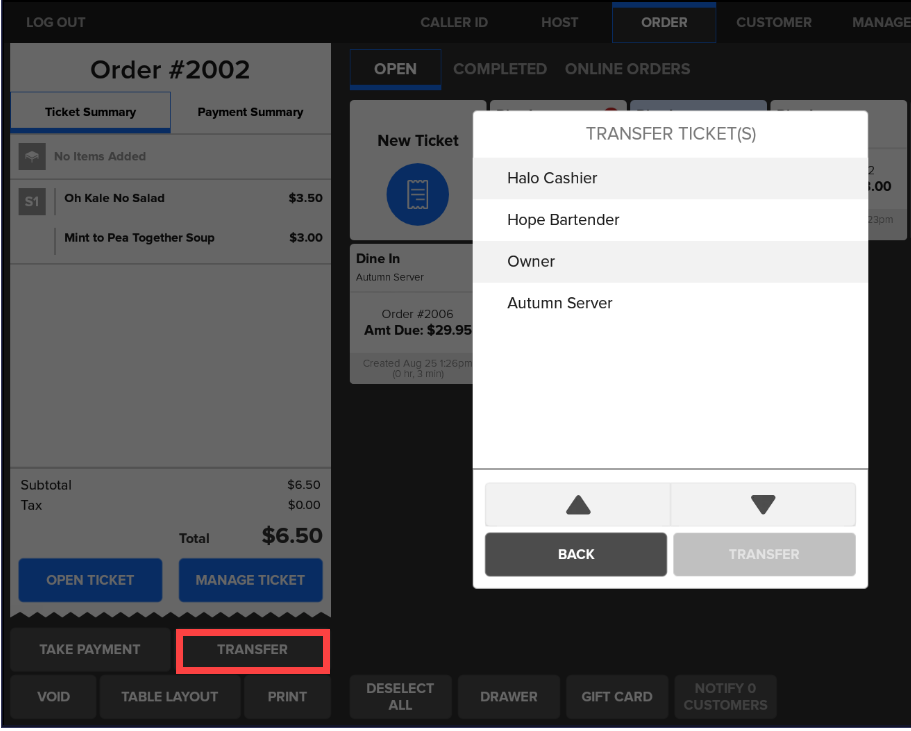 Manage Tickets on SkyTab POS – Shift4 Knowledge
