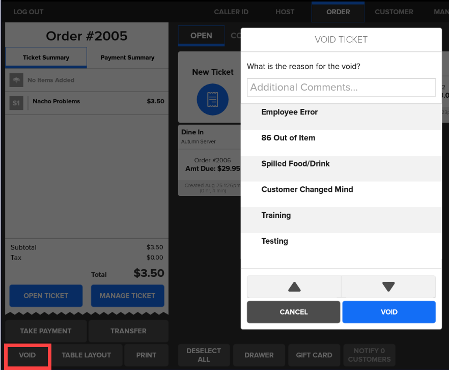 Manage Tickets on SkyTab POS – Shift4 Knowledge