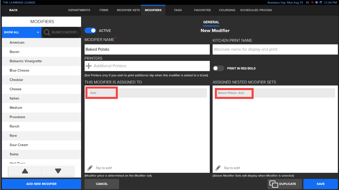 Set Up and Use Nested Modifiers on SkyTab POS – Shift4 Knowledge
