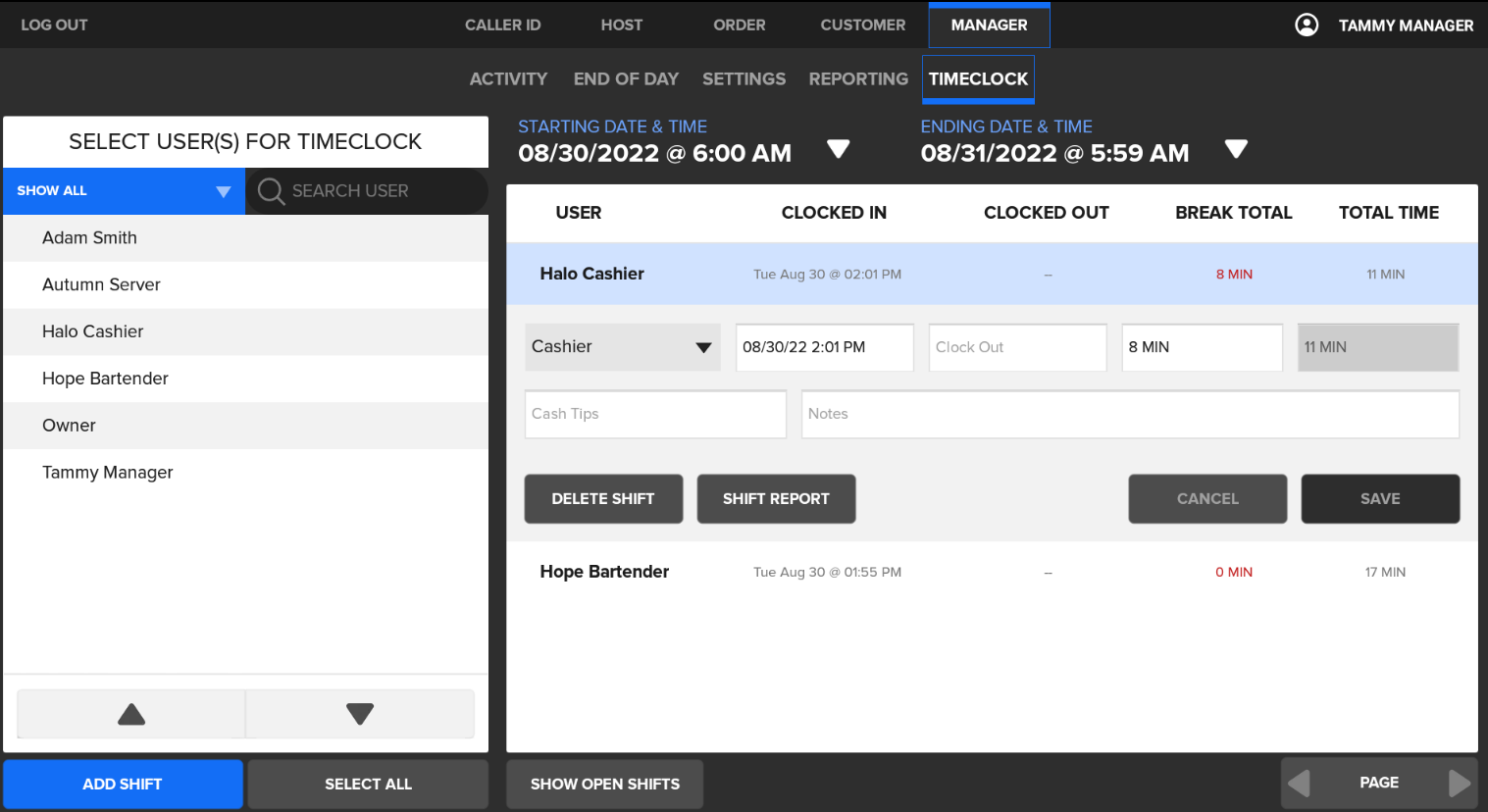 Labor & Time Clock Settings for SkyTab POS – Shift4 Knowledge