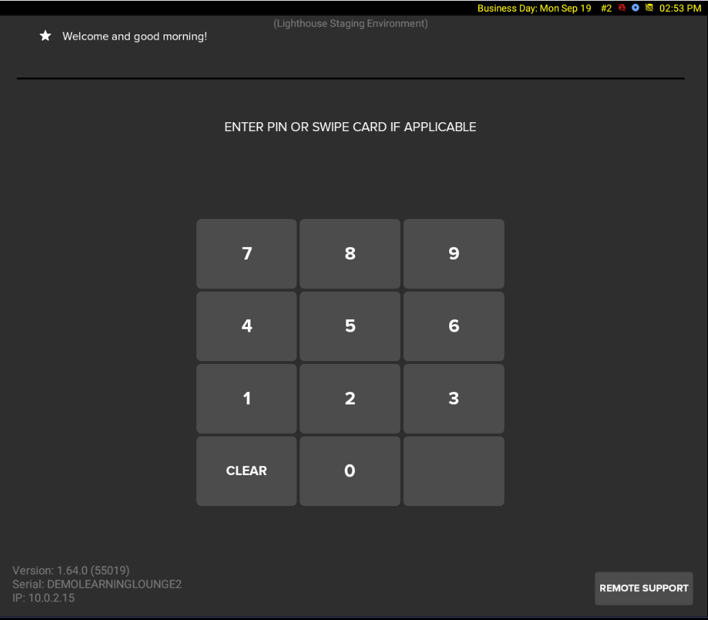 SkyTab POS Login Screen Overview – Shift4 Knowledge